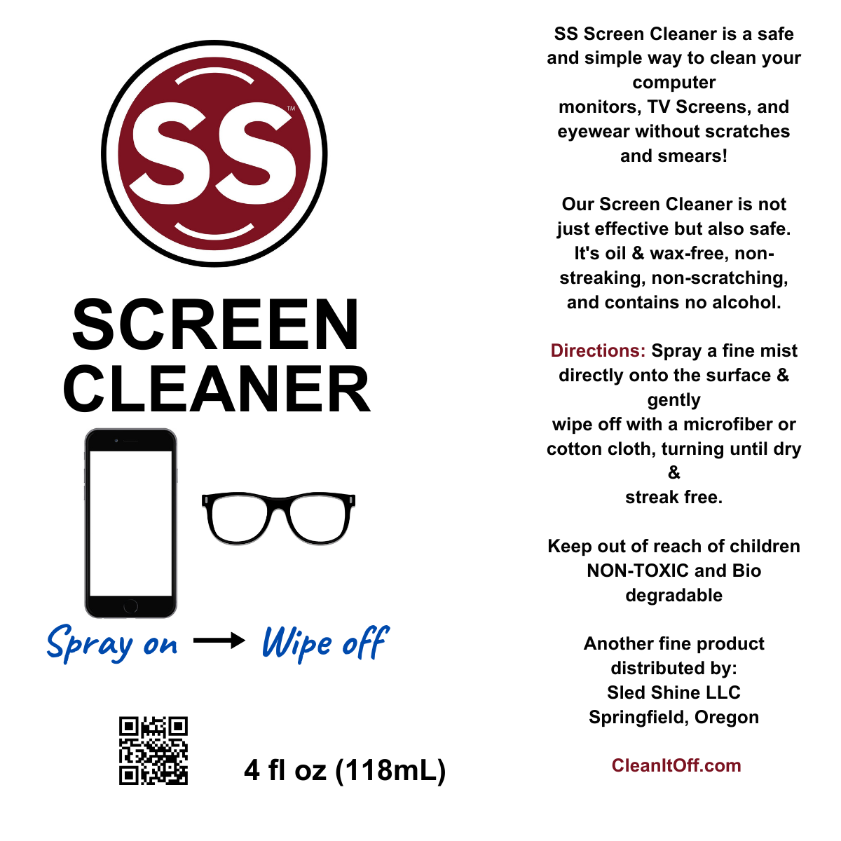 SS SCREEN CLEANER KIT – Clean It Off